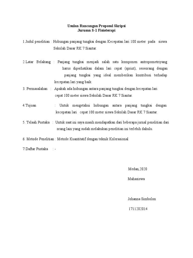 Usulan Rancangan Proposal Skripsi | PDF