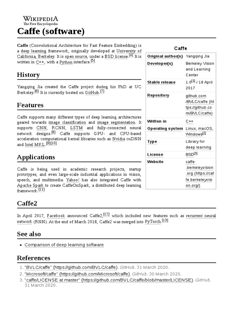 Caffe (Software) | PDF | Computing | Software