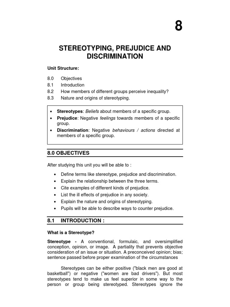 Prejudice | PDF | Prejudices | Stereotypes