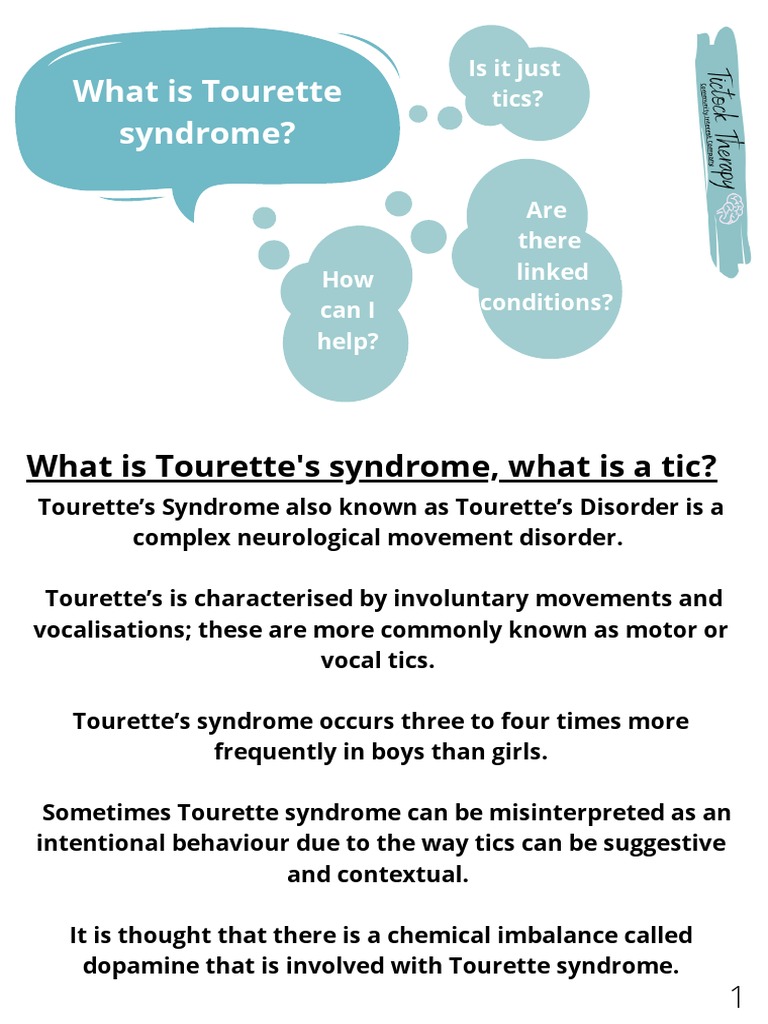 What Is Tourette Syndrome | PDF | Tourette Syndrome | Human Diseases And Disorders