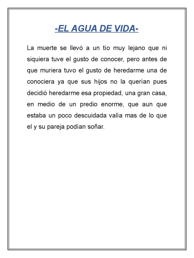 El Agua de Vida | PDF