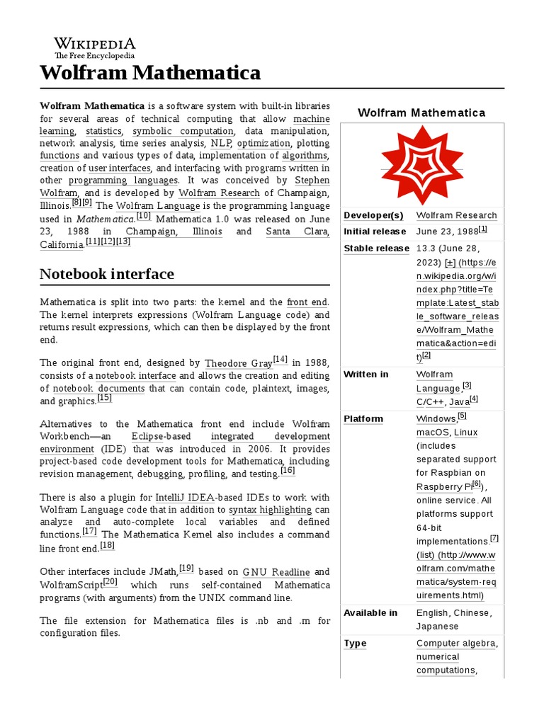 Wolfram Mathematica | PDF | Computer Programming | Software Industry