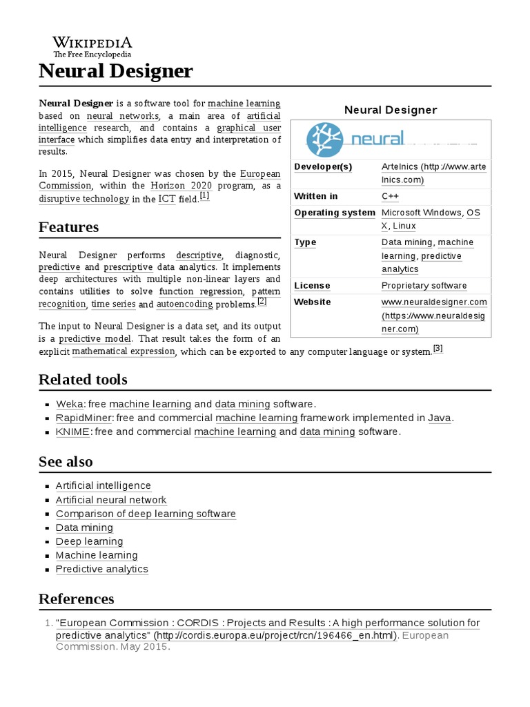 Neural Designer | PDF | Machine Learning | Deep Learning