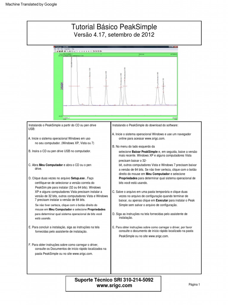 PeakSimple Basic Tutorial - Traduzido | PDF | Janela (informática ...