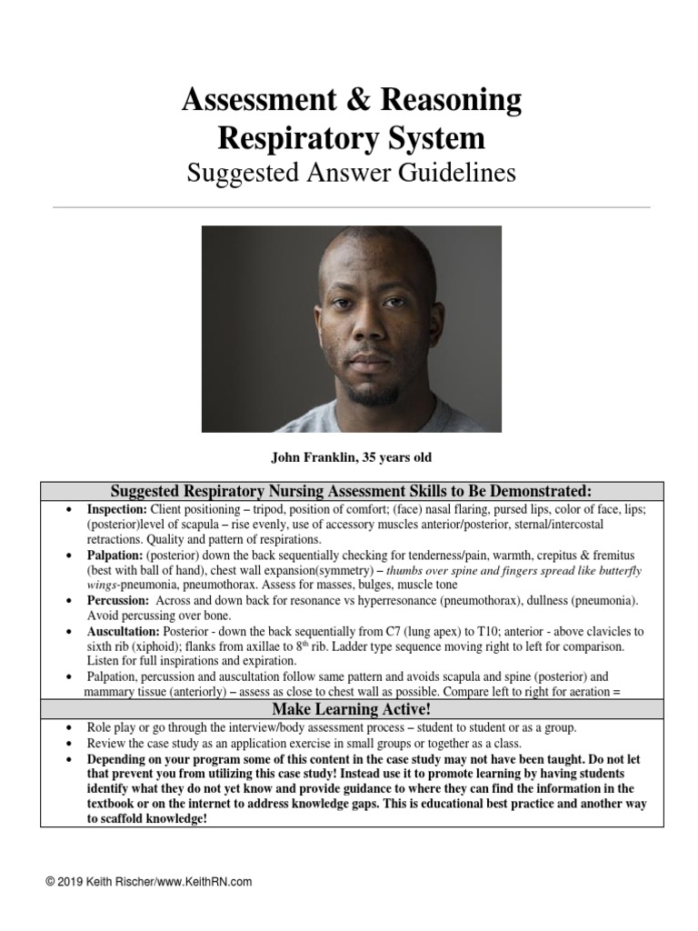 ANSWER KEY-RESPIRATORY Assessment and Reasoning | PDF | Asthma ...