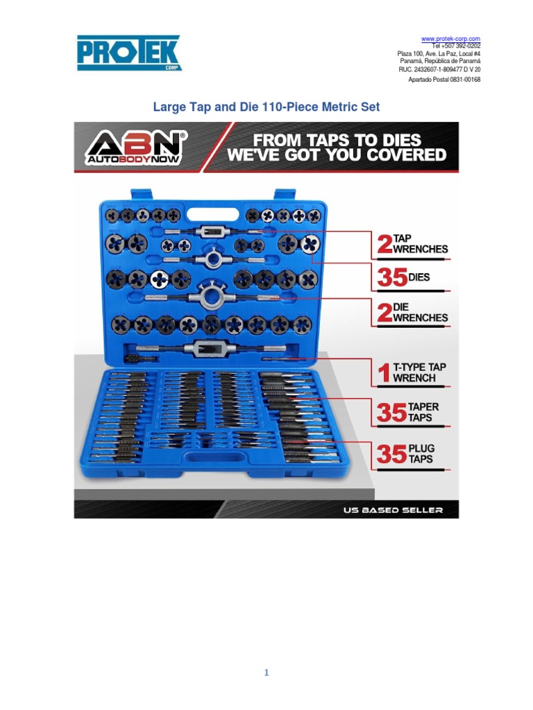 TDS - RFQ - Abn Tap and Die Set | PDF | Screw | Metals