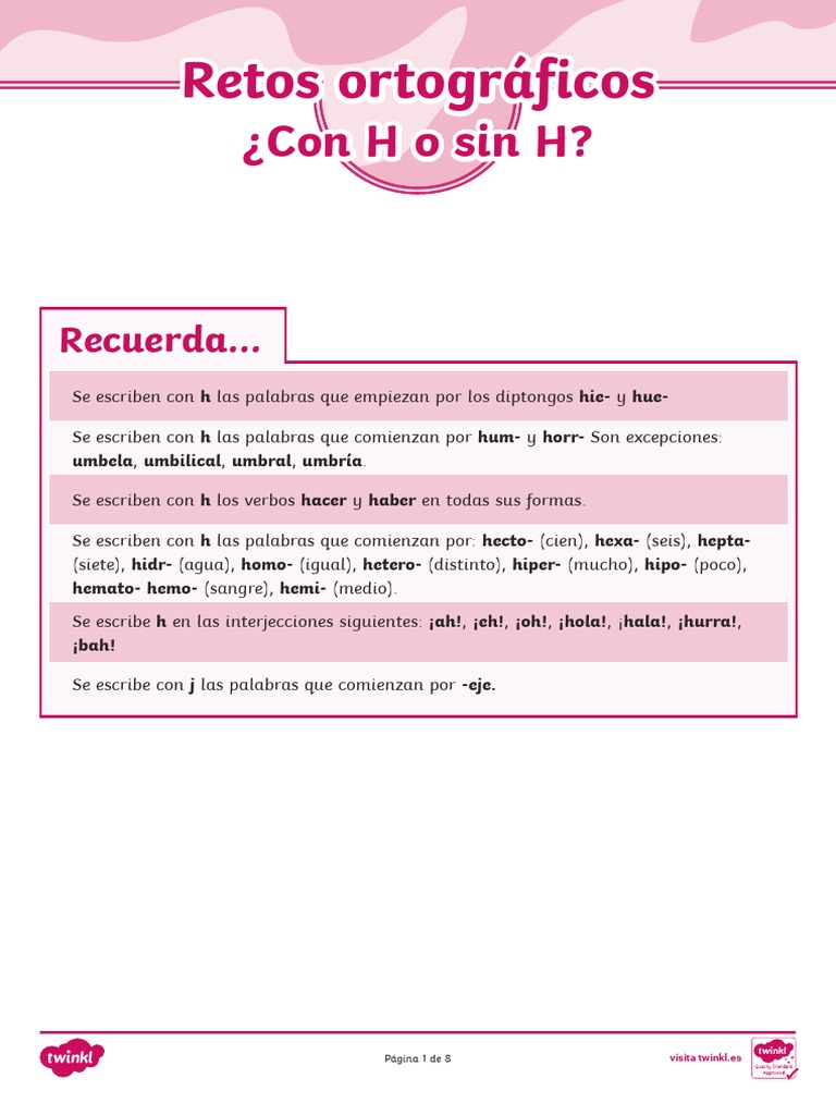 Uso de La H | PDF | Unidades Semánticas | Lingüística