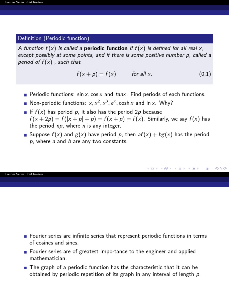Fourier Series | PDF | Fourier Series | Trigonometric Functions Fourier Series | PDF | Fourier Series | Trigonometric Functions