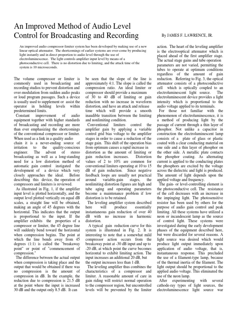 Theory Of Operation Pdf Amplifier Distortion