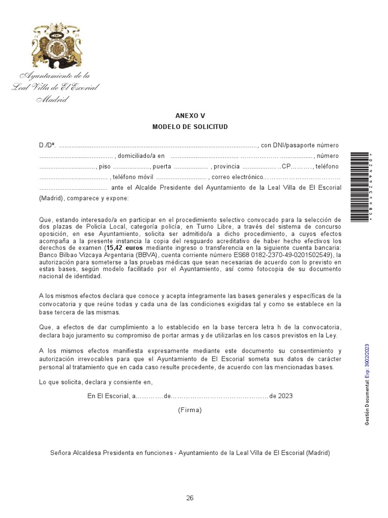 Anexo V - Modelo Instancia | PDF | Gobierno