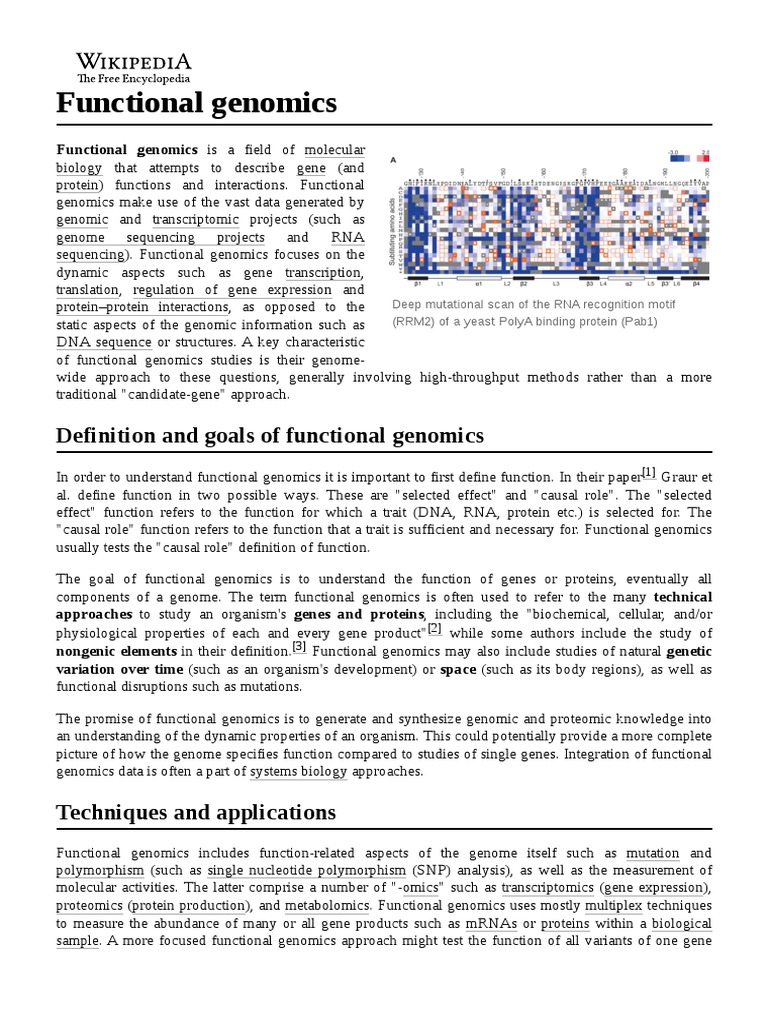 Functional Genomics | PDF | Gene | Dna Microarray