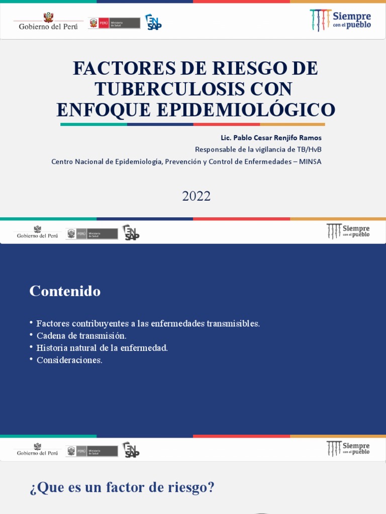 Unidad I Tema 2 Factores de Riesgo de TB Con Enfoque Epidemiológico ...