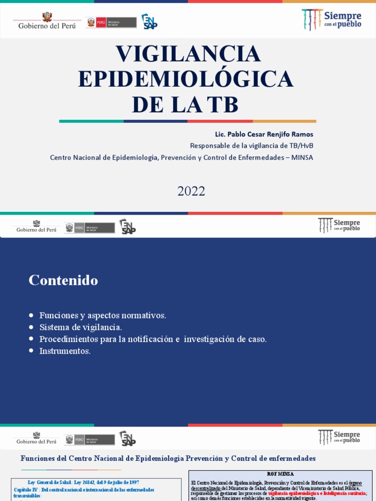 Unidad I Tema 3 Vigilancia epidemiológica de la TB | PDF | Tuberculosis | Epidemiología