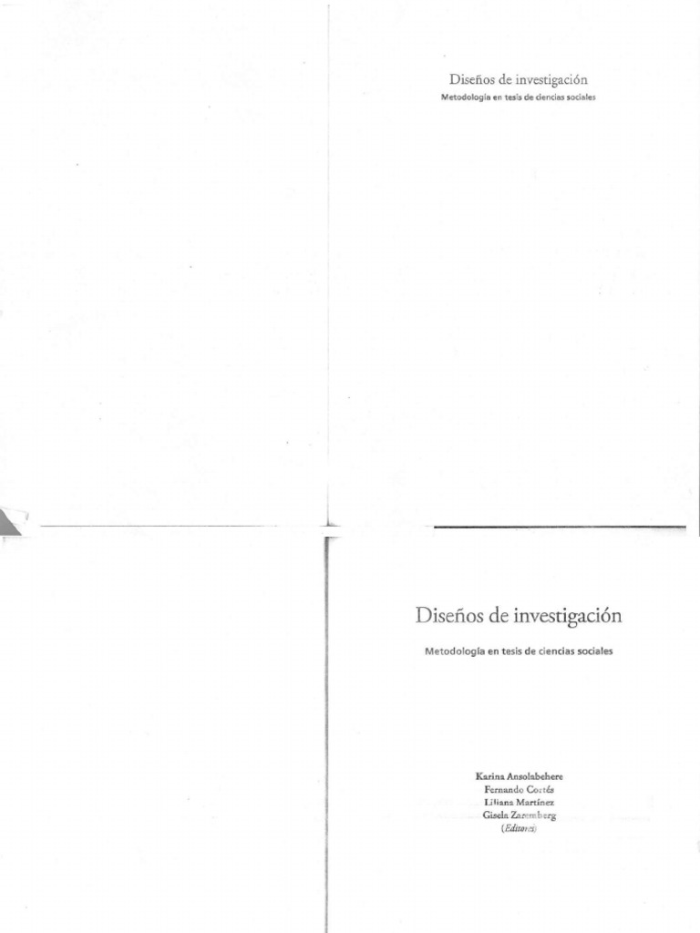 Ansolabehere - Diseños de Investigación-Metodología en Tesis de ...