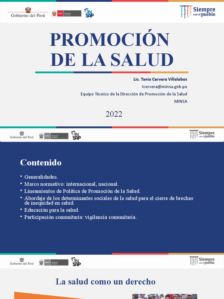 Unidad II Tema 2 Promoción de La Salud | PDF | Promoción de la salud ...