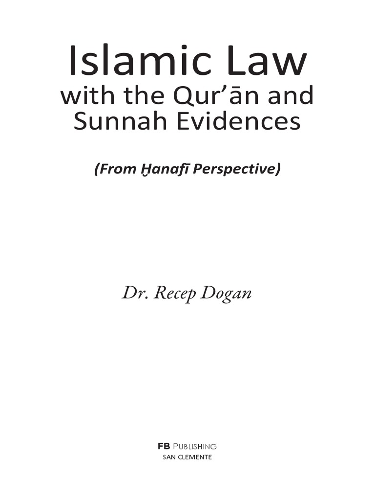 Islamic Law With The Quran and Sunnah Evidences (Hanafi) | PDF | Sharia ...