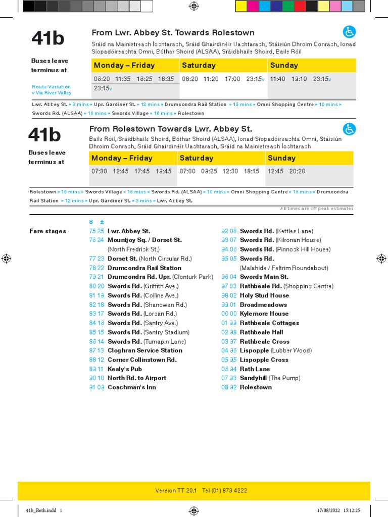 Route 41b-Both | PDF | Transport