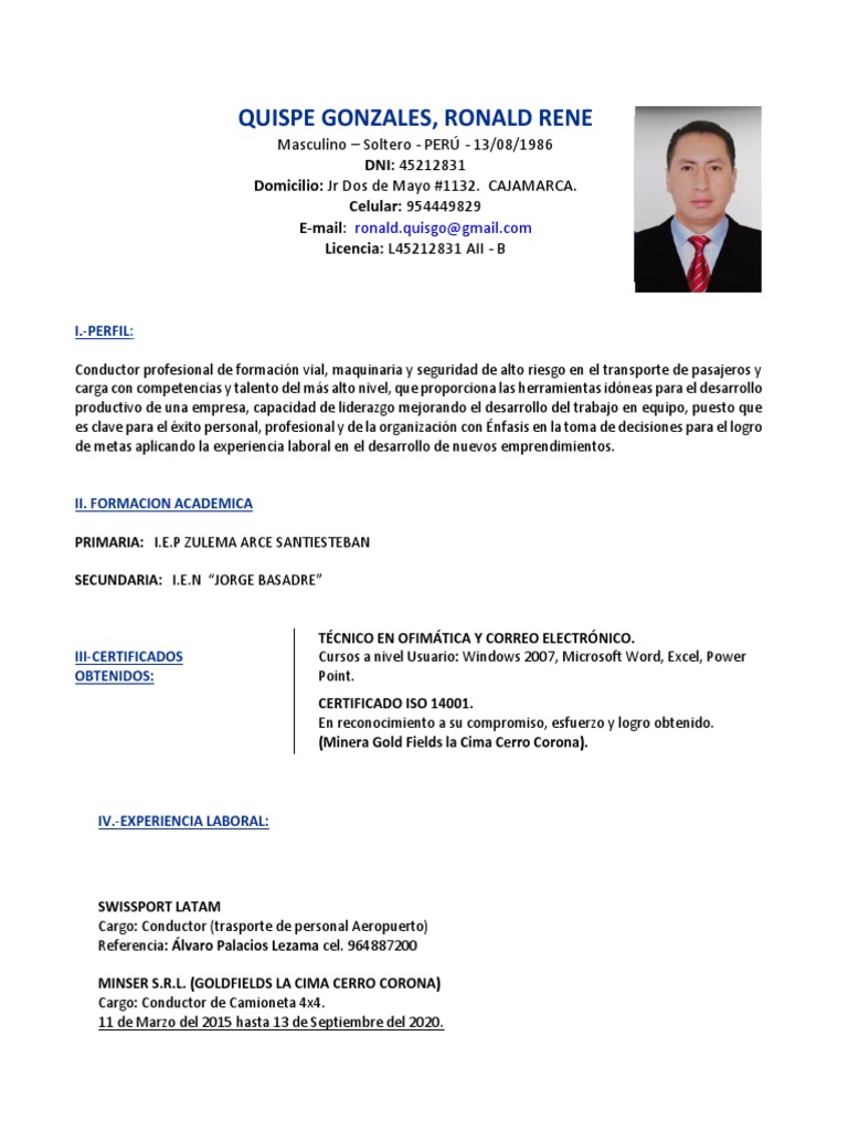 CV Ronald 202201 | PDF