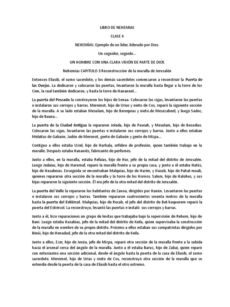 Nehemías 4 | PDF | Religión y espiritualidad