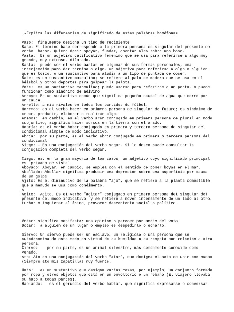 Texto | PDF | Verbo | Sustantivo