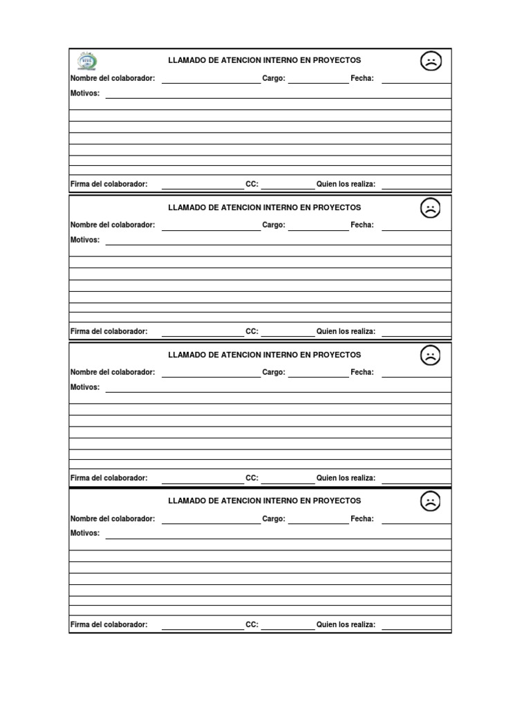 Llamados de Atencion en Obra | PDF