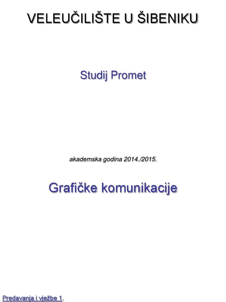 Predavanja I Vjebe 1. Tehniko Pismo, Crte-Linije, Format, Zaglavlje I Mjerila Papira Za Tehnike ...