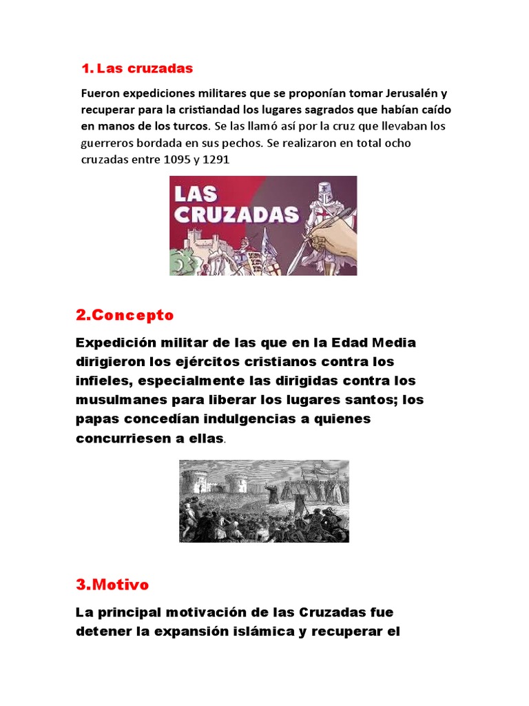 Historia de las Cruzadas: Causas y Consecuencias | PDF
