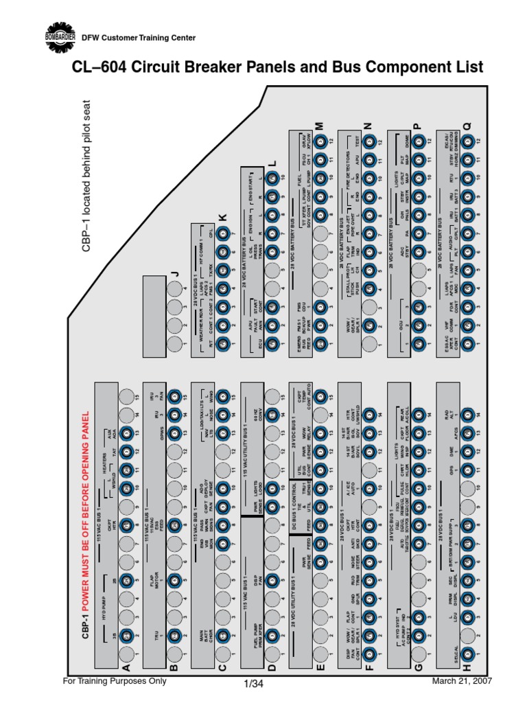 604 Circuit Breaker Panels and Bus Component List | PDF | Manufactured ...