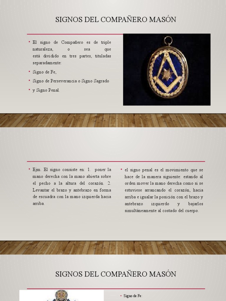 Signos del Compañero Masón | PDF | Masonería