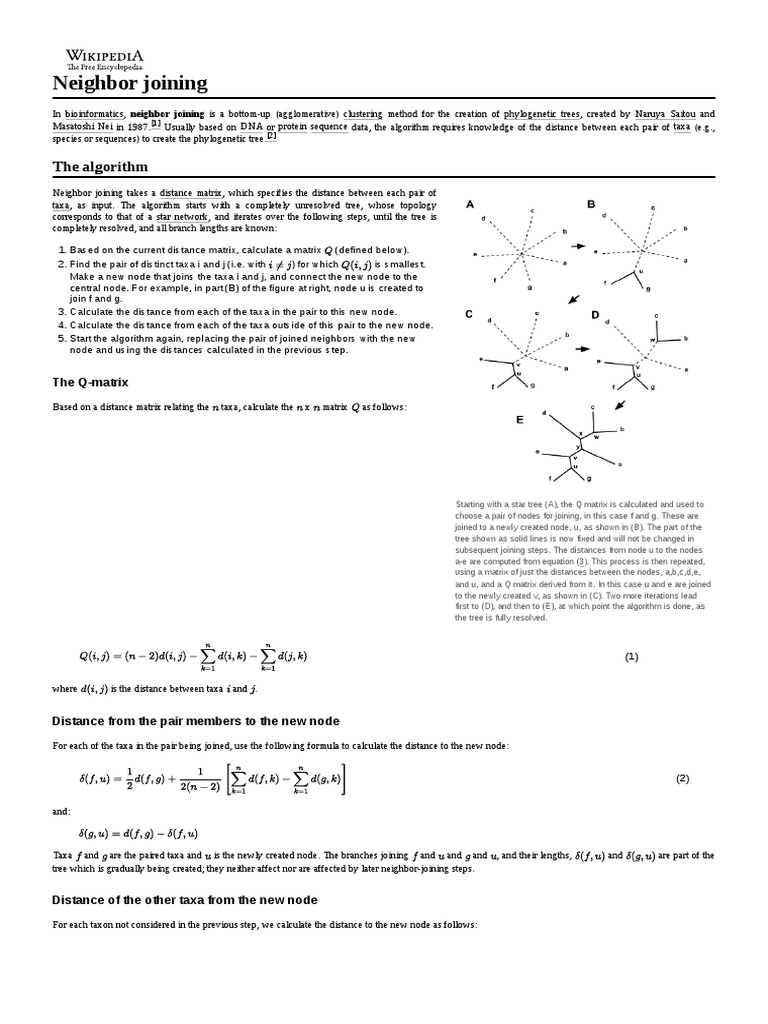 Neighbor Joining | PDF | Applied Mathematics | Biostatistics