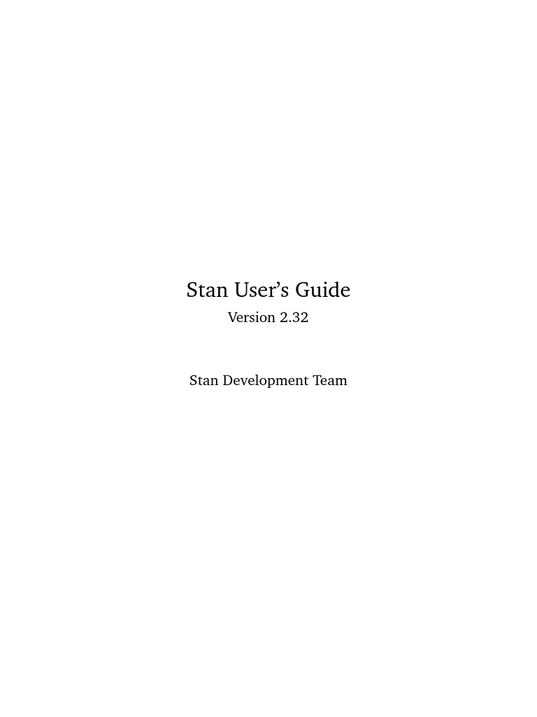 Stan Users Guide 2 32 | PDF | Logistic Regression | Linear Regression