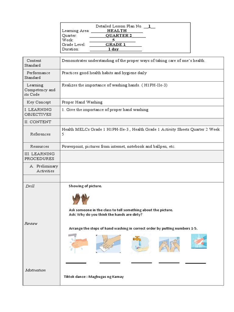 Health 1 Demo 2022 | PDF | Hand Washing | Cognition