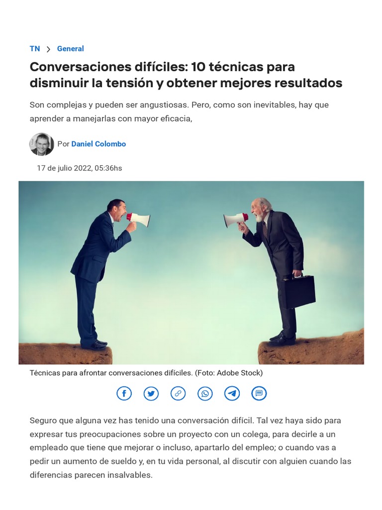 Técnicas para Conversaciones Difíciles | PDF | Comunicación | Verdad