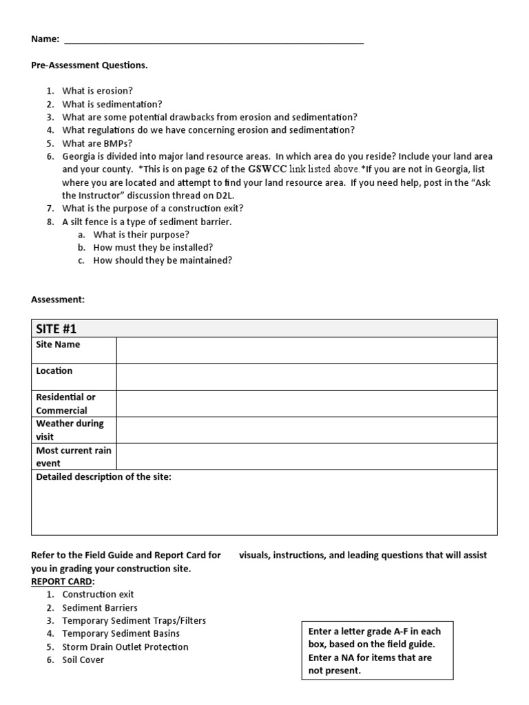 Construction Site Assessment | PDF | Environmental Science | Physical ...