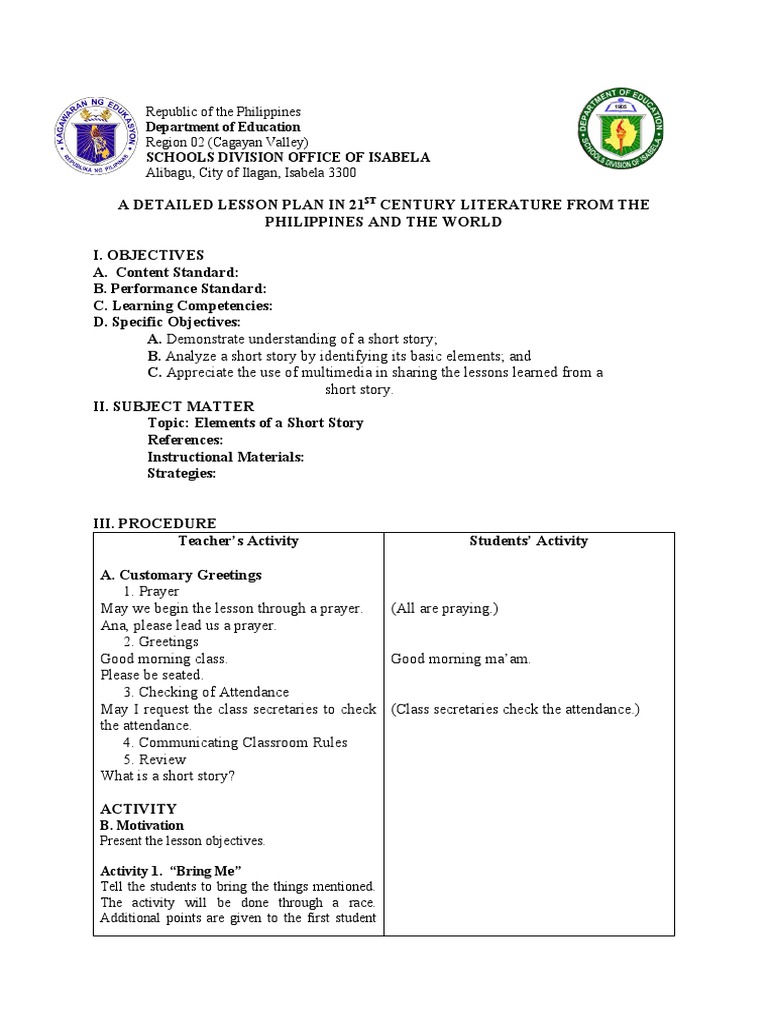 Objective DLL Cot 1 | PDF