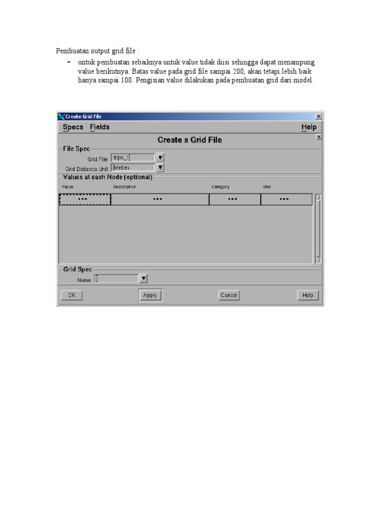 Pembuatan Grid File | PDF | Komputer