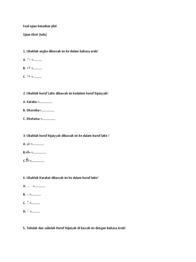 Soal Khot Jilid 2 | PDF