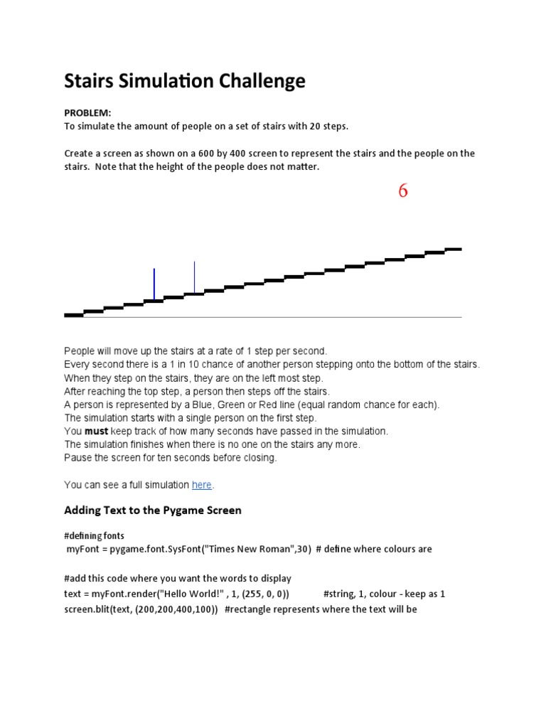 Challenge (Stairs Simulation) | PDF