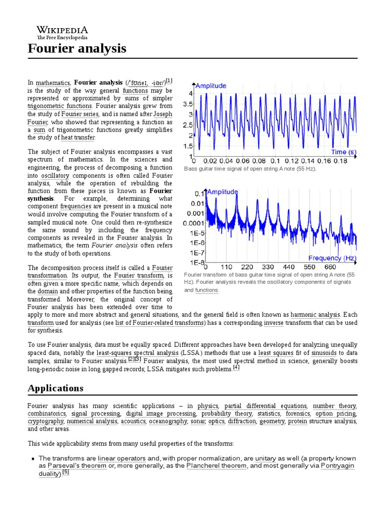 Fourier Analysis Download Free Pdf Fourier Analysis Fourier Transform
