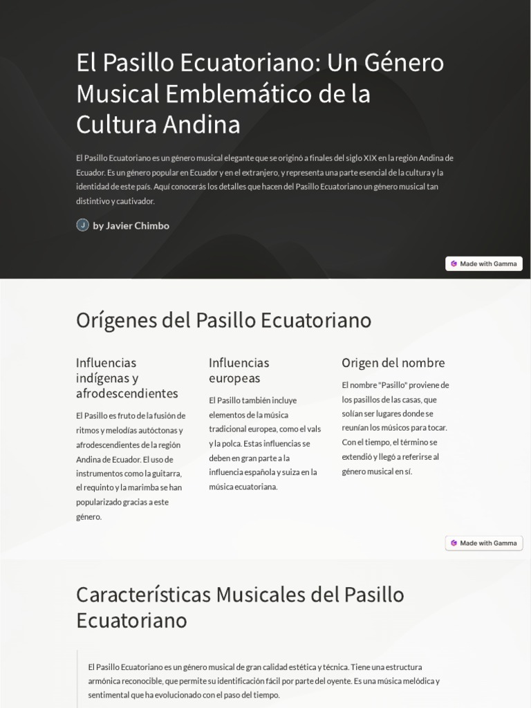 El Pasillo Ecuatoriano Un Genero Musical Emblematico de La Cultura ...