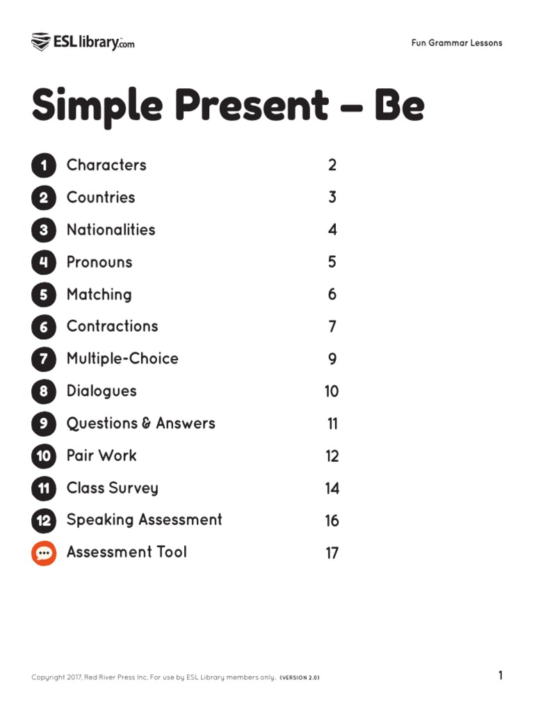 116 Simple-Present-Be US Student | PDF | Linguistics | Human Communication