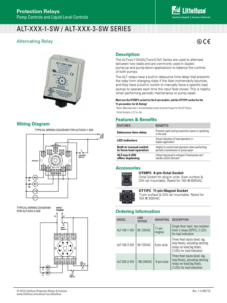 Alt-Xxx-1-Sw / Alt-Xxx-3-Sw Series: Protection Relays | PDF | Relay | Ac Power Plugs And Sockets