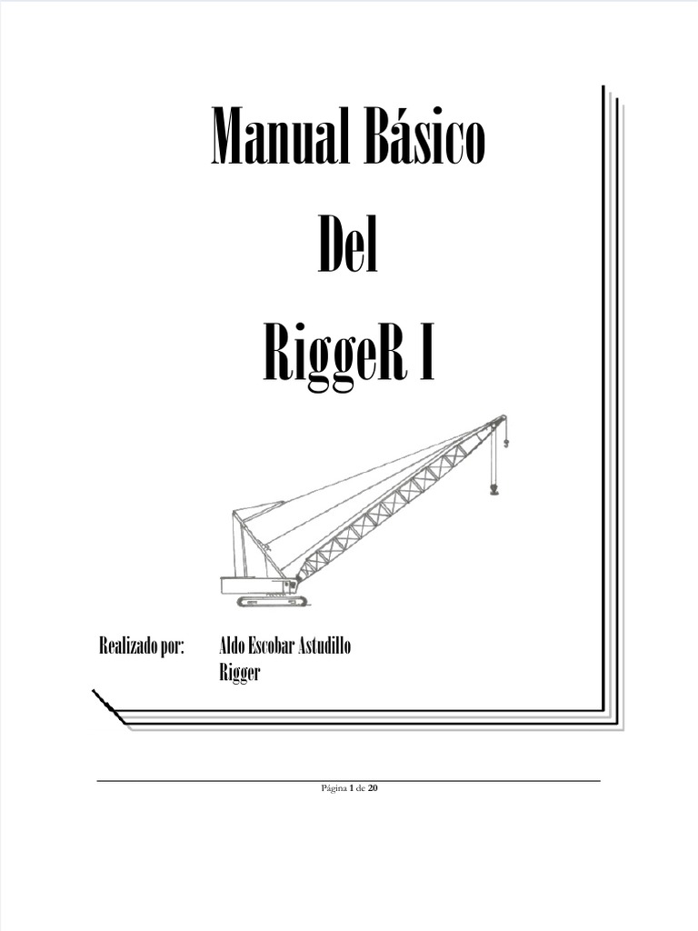Manual Rigger 1 | PDF | Grúa (máquina) | Ingeniería mecánica