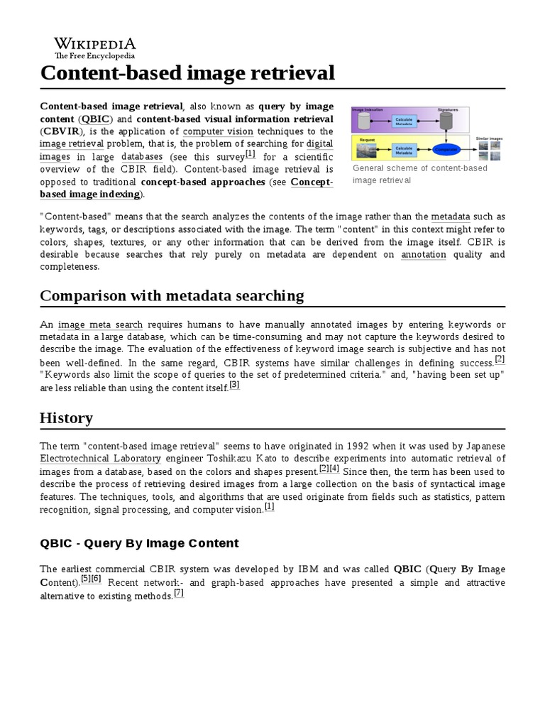 Content-Based Image Retrieval | PDF | Cognitive Science | Information Science