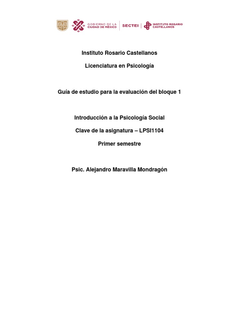 Guía LPSI IPS | PDF | Psicología Social | Sicología