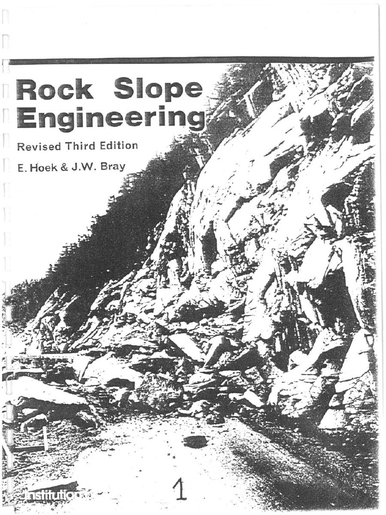 Hoek Bray Rock Slope Engineering 1 4 PDF Free | PDF