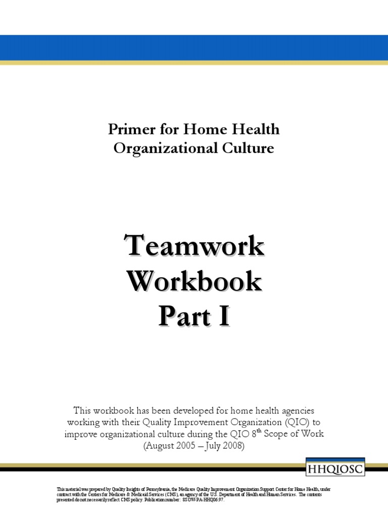 Teamwork Workbook Part 1 | PDF | Organizational Culture | Intention