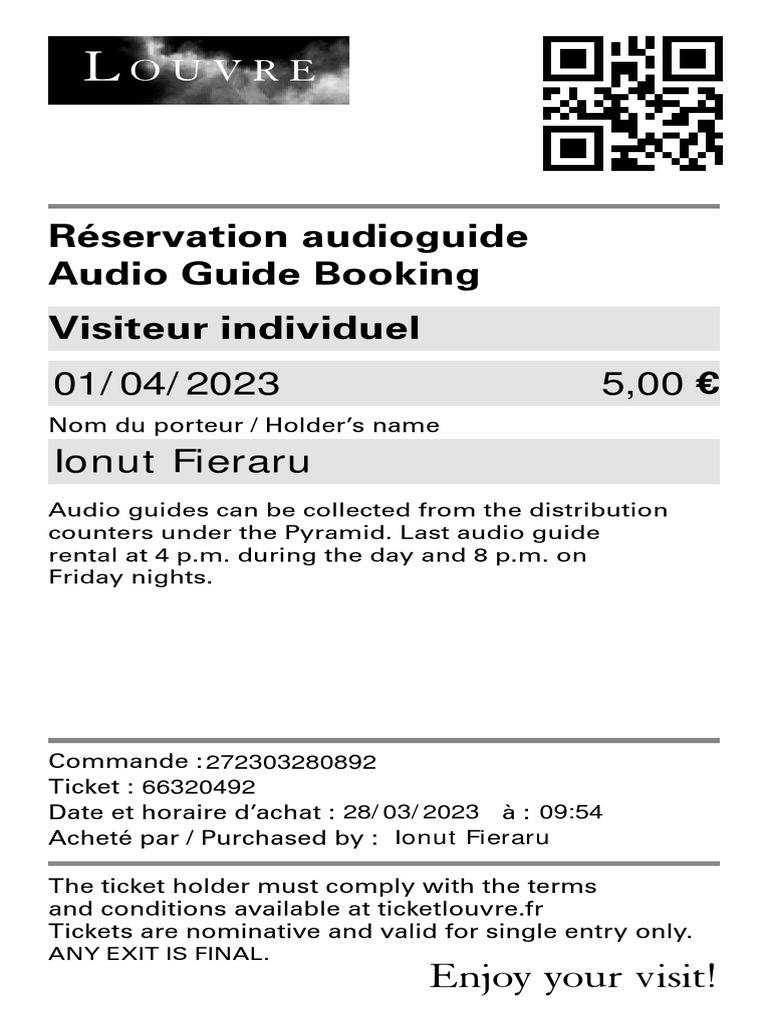 Louvre Museum Ticket Information | PDF