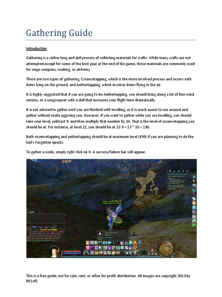 Aion Gathering Guide Part 1 | PDF
