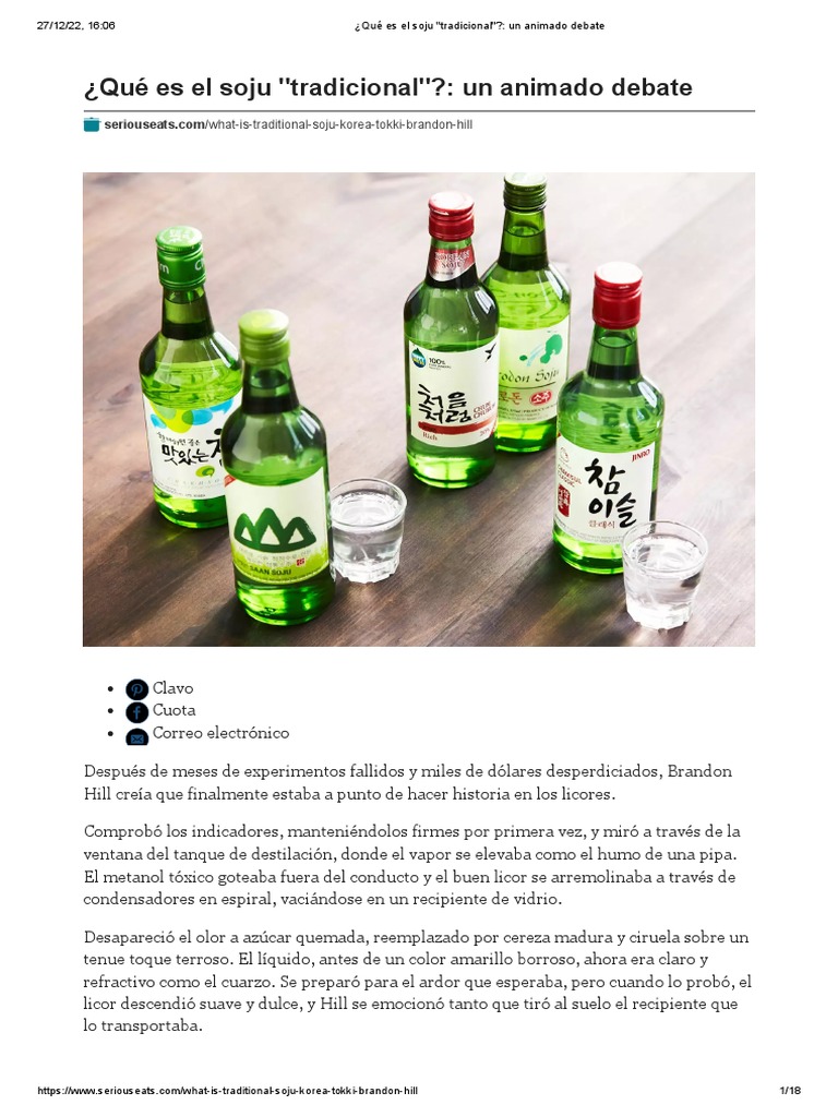 ¿Qué Es El Soju - Tradicional - Un Animado Debate | PDF | Corea del Sur | Política mundial